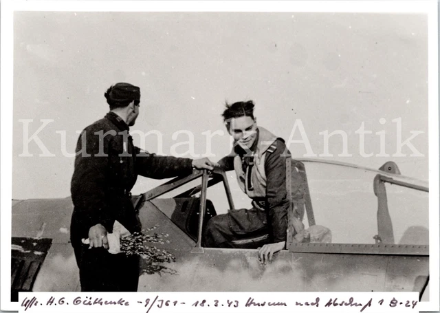 S624 FOTO WEHRMACHT Archiv Repro Luftwaffe Flugzeug Fw190 JG 1 Abschuß ...