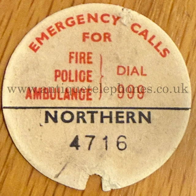GENUINE GPO TELEPHONE dial label NORTHERN 4716 CC £6.96 - PicClick UK