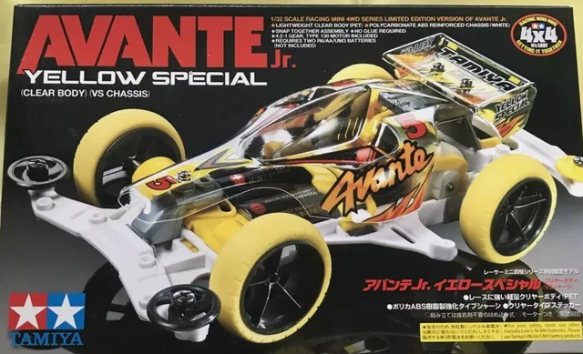 TAMIYA MINI 4WD Limited Edition Avante Jr. Yellow Special Clear Body £ ...