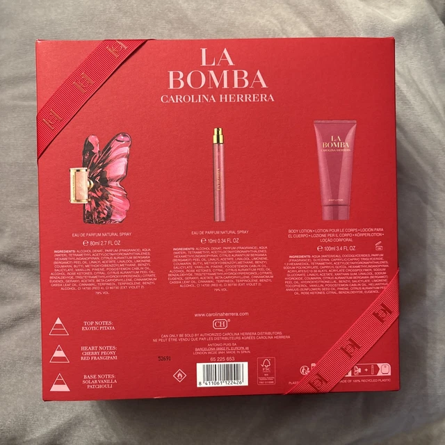 CAROLINA HERRERA LA BOMBA EDP 80ml+10ml Perfume 100ml Body Lotion Gift ...