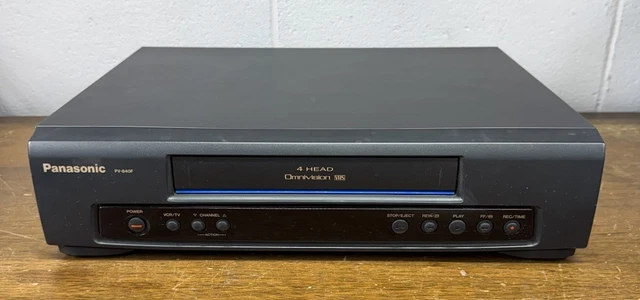 PANASONIC BLUE LINE PV-840F VCR VHS CASSETTE TAPE PLAYER/RECORDER, NO ...