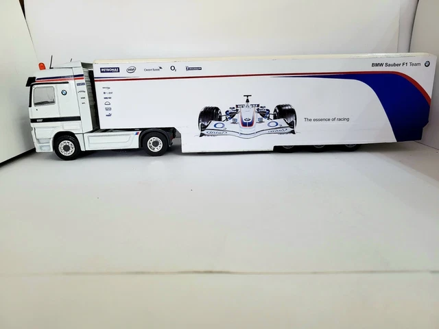 MERCEDES ACTROS BMW Sauber F1 Team, 1:43 Scale Model, Handmade ...