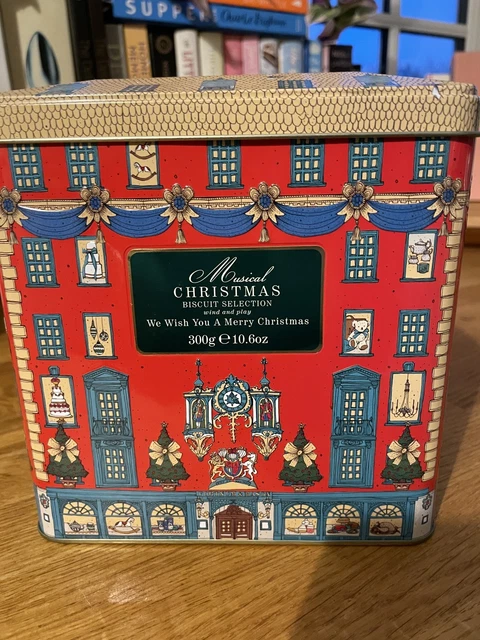 FORTNUM & MASON Musical Christmas Biscuit Tin We Wish you a Merry ...