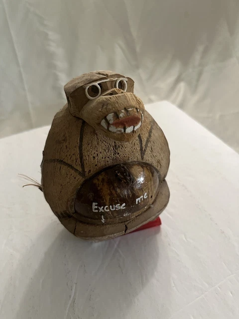 MONKEY COCONUT SHELL Cool Risqué Lounge Cave Conversation Piece £7.58 ...