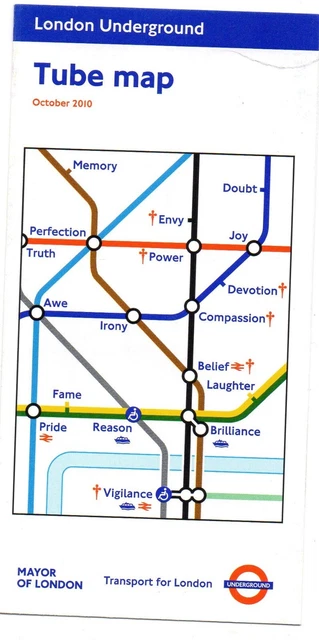 LONDON UNDERGROUND - TUBE MAP - TfL - OCTOBER 2010 £2.25 - PicClick UK
