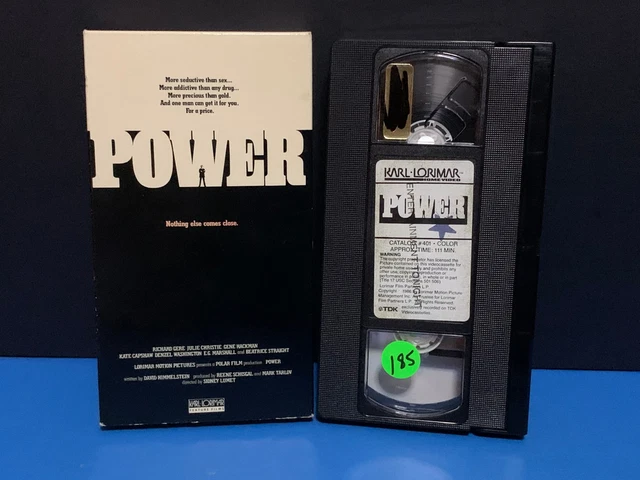 VHS POWER (KARL Lorimar, 1986) Political Thriller Richard Gere Gene ...