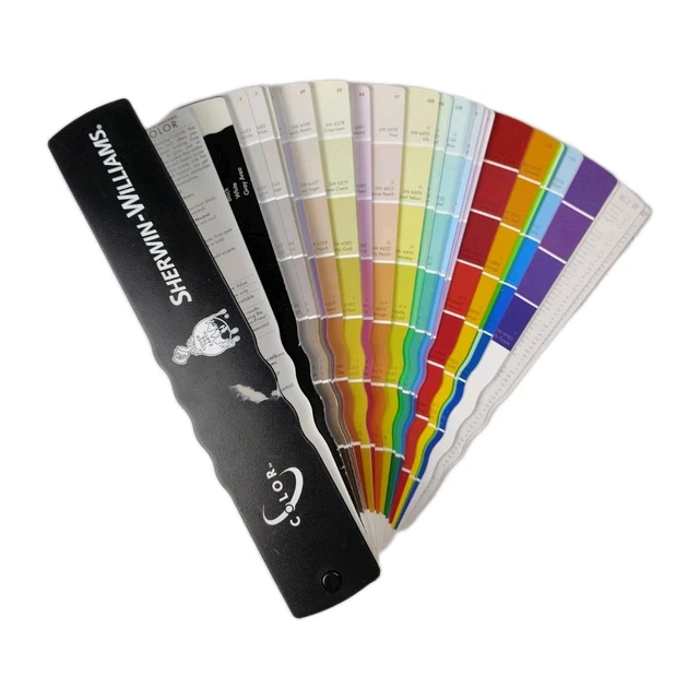SHERWIN WILLIAMS FAN Deck Color Wheel Chart W/ Sheen Samples 6000s ...