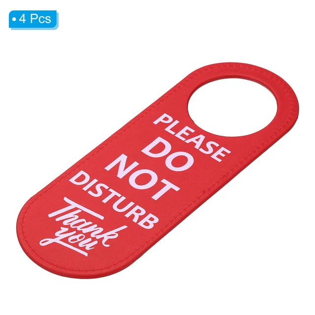 4PCS DO NOT Door Disturb Hang Sign Double Sided Door Knob Privacy Sign ...