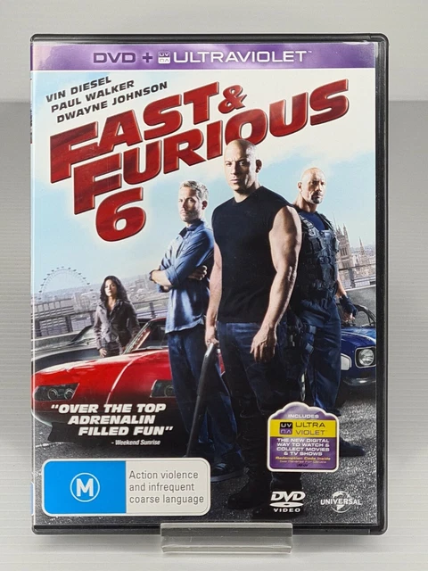 FAST & FURIOUS 6 DVD Dwayne Johnson Vin DIESEL Paul Walker Michelle Rodriguez $15.00 - PicClick AU