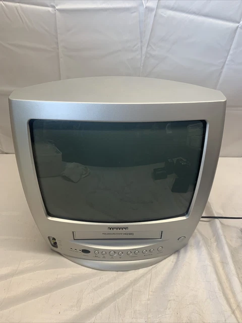 SAMSUNG TI-14N3 14& CRT TV VCR Combi Silver - Retro Video Gaming See ...