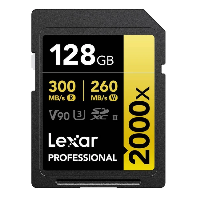 LEXAR 128GB CARD SDXC UHS-II 2000X Gold V90 £122.35 - PicClick UK