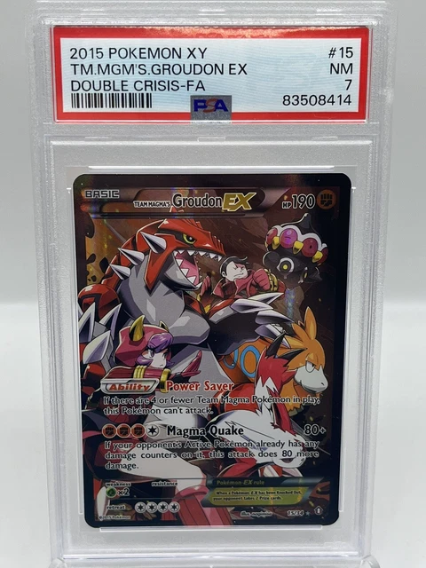 CARTE POKÉMON TEAM Magma's Groudon EX 15/34 XY Double Crisis Secret rare PSA 7 neuve EUR 176,75 ...