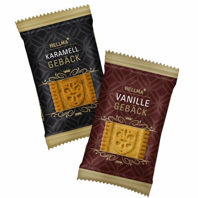 HELLMA NOBLE COOKIE mix, vanilla and caramel flavored cookies 125x3.5 g ...