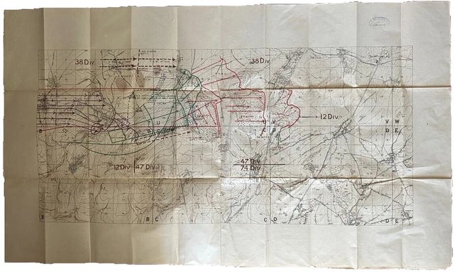WW1 1918 BRITISH Hq Front Line Map Hindenburg Line & German Spring ...