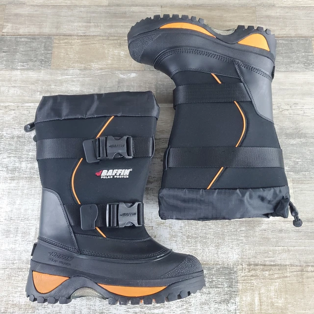 BAFFIN MENS WOLF Extreme Cold Snow Boots Sz 10 Black Expedition Gold £ ...