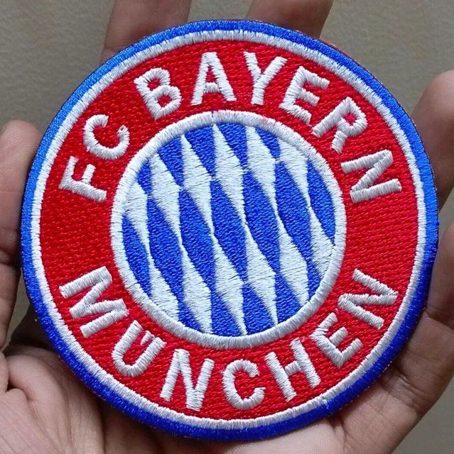 FC BAYERN MUNICH Football Club Logo-Iron On Badge-Sew Patch-Embroidered ...