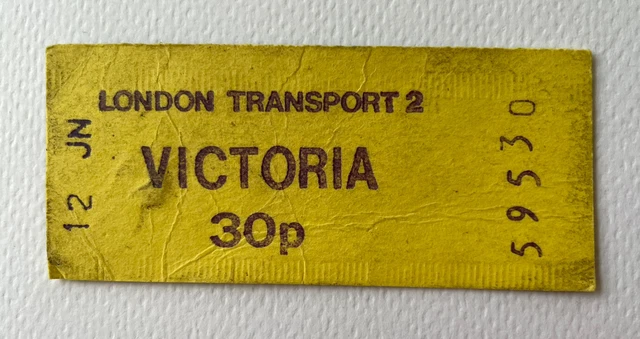 VINTAGE LONDON UNDERGROUND Train Ticket VICTORIA 1970s EUR 4,67 ...