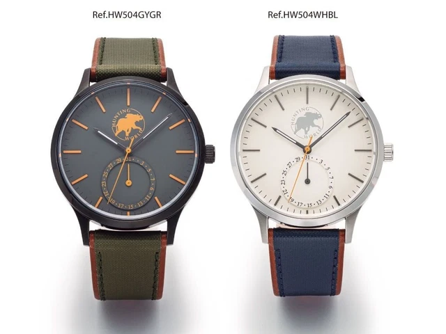 HUNTING WORLD BATTUE Classic 40mm Green Quartz Watch Unused, Working ...