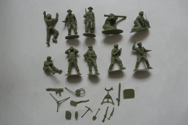 VINTAGE AIRFIX 1 32 WW2 British Infantry Support Group + Machine Gun ...