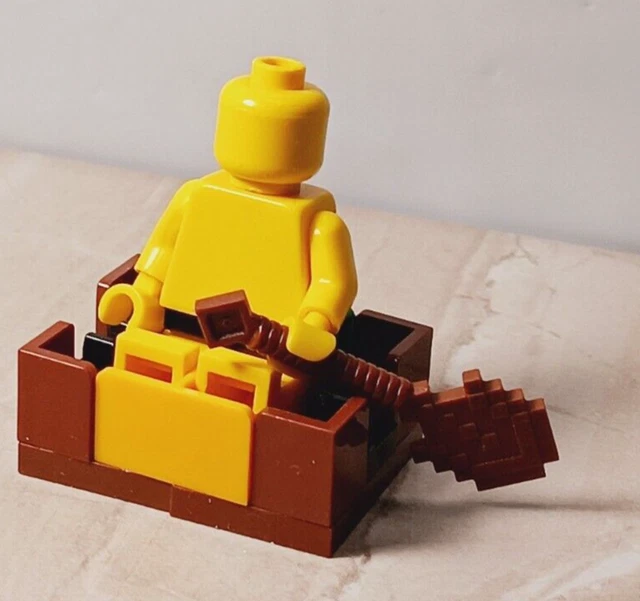 LEGO MINECRAFT RAFT Pixelated Oar Village River Gear Flat Bottom Boat ...