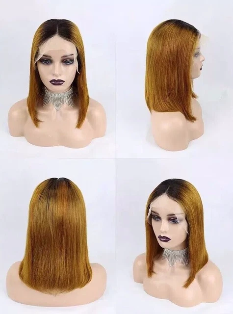 Classic Blonde 30 Ombre Straight Long European 100 Human Hair Wig £130
