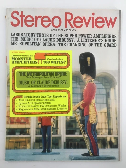 VTG STEREO REVIEW Magazine April 1972 The Super-Amplifier Lab Test No ...