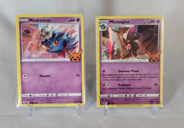 ENSEMBLE POKÉMON JCC Mismagius Evolution Timbre Halloween Trick or ...