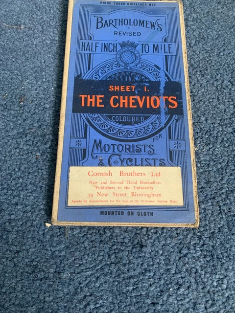 VINTAGE BARTHOLEMEW'S REVISED "half-inch" contoured maps Sheet 1 The ...