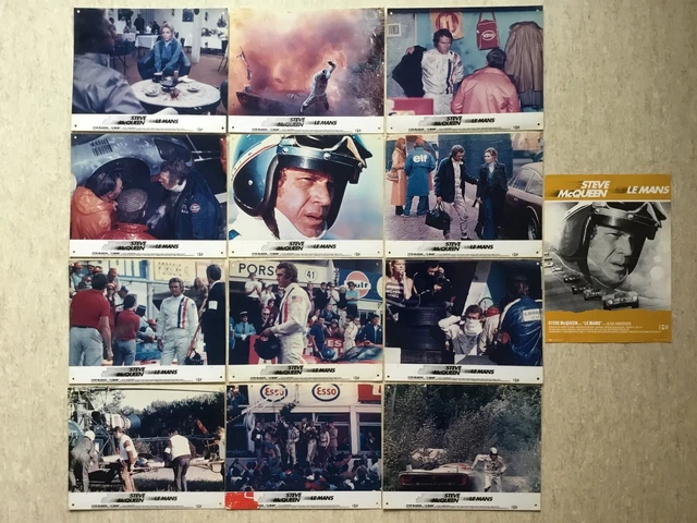 LE MANS, 12 Photos originales cinéma (EO 1971) Mcqueen Original Lobby ...