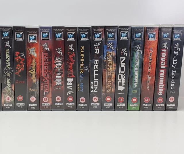 WWF / WWE Full 2000 Retail VHS 14x Wrestling Tapes Bundle! Survivor ...