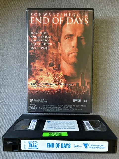 END OF DAYS VHS Big Box EX-Rental Action Adventure Arnold ...