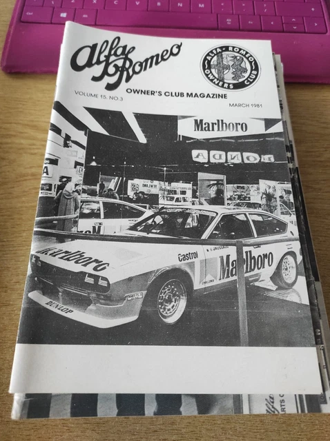 ALFA ROMEO OWNERS Club Magazine March 1981, Vol. 15 No. 3 - B233 £3.99 ...