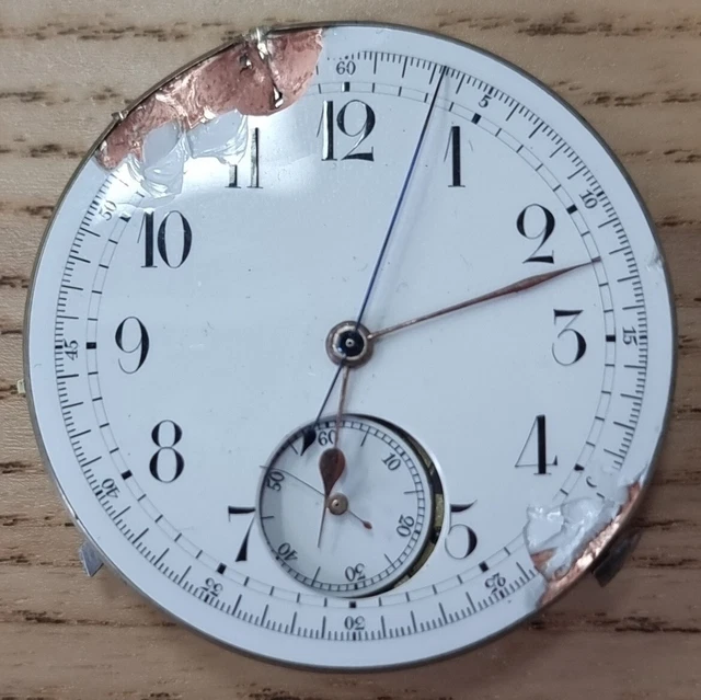 ANTIQUE QUARTER REPEATER Chronograph Manual Pocket Watch Movement ...