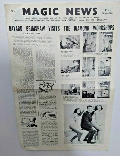MAGIC NEWS ISSUE No 1 Magicians Peter Diamond 1970s £10.81 - PicClick UK