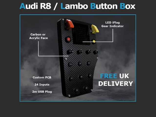AUDI R8, LAMBORGHINI Huracan Button Box, Sim Racing, iRacing, Assetto ...