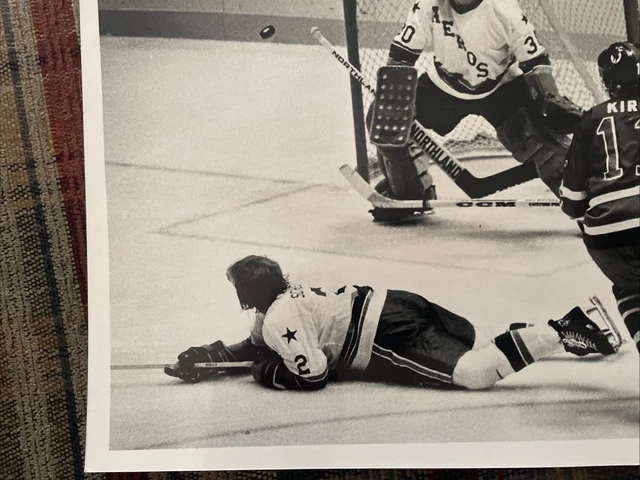 1975 WHA HOCKEY Type 1 Photo Wayne Rutledge Gavin Kirk Nhl Goalie Mask ...
