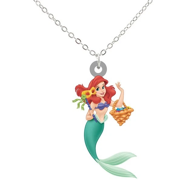 DISNEY'S THE LITTLE Mermaid/Disney Princess Ariel Cute Necklace £3.95 ...