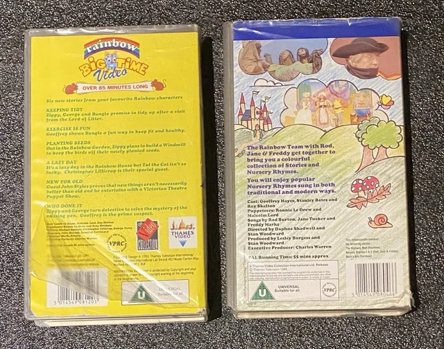 RAINBOW VHS VIDEO Bundle X 2 Stories & Rhymes - Big Time Video £12.99 ...