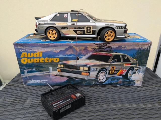 VINTAGE 1980S RARE Radio Shack 60-4058 Audi quattro RC Car Untested £ ...