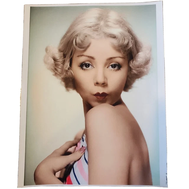 VINTAGE SILENT FILM Actress 1930s Alice White Colorized Photo 8 X 10.5 ...