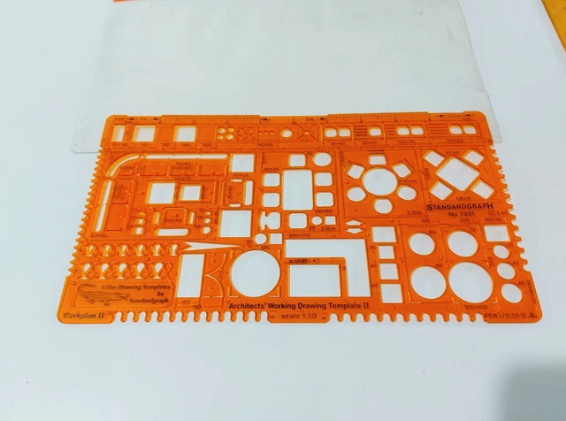 VINTAGE STANDARDGRAPH DRAWING Lettering Numbering Stencil Template ...