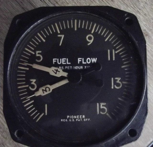 WW2 USAAF AIRCRAFT Fuel Flow Indicator 1940's By Pioneer Aviation ...