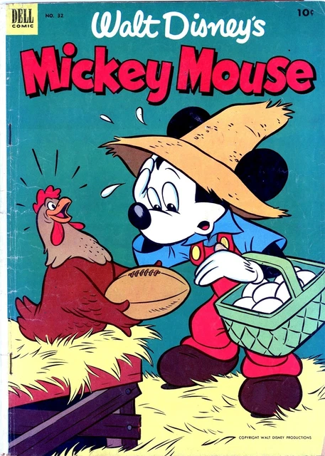 WALT DISNEY'S MICKEY Mouse #32 GD Dell Comics 1953-NO RESERVE! £0.75 ...