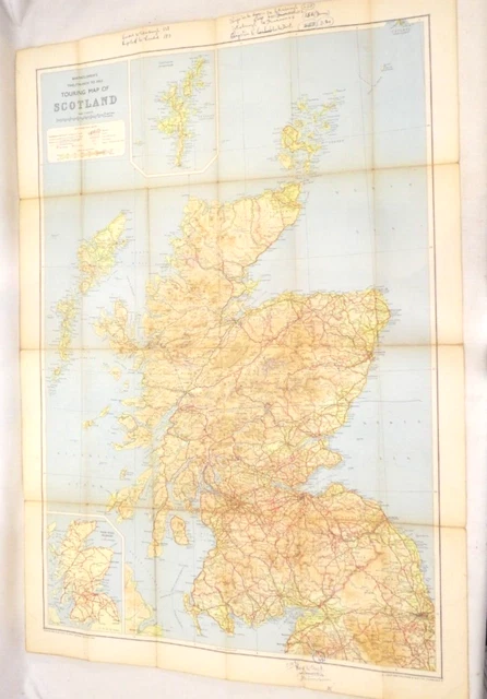 JOHN BARTHOLOMEW TOURING Map of Scotland 1960 12 miles to inch Linen £7 ...
