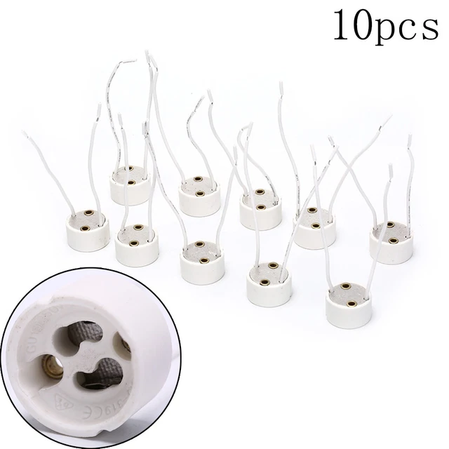 10X LED STRIP GU10 socket for halogen ceramic light bulb wire connector ...