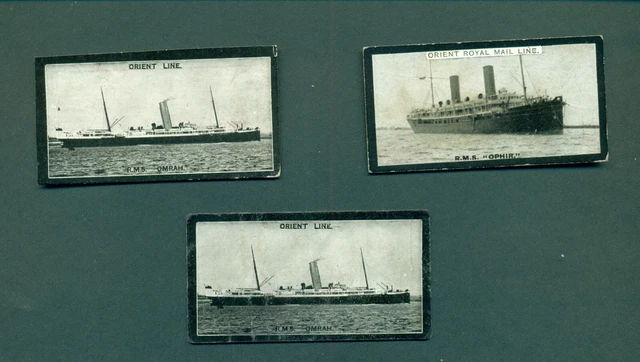SINGLETON & COLE - Orient Line, 3 Type Cards With Different Backs, 1904 ...