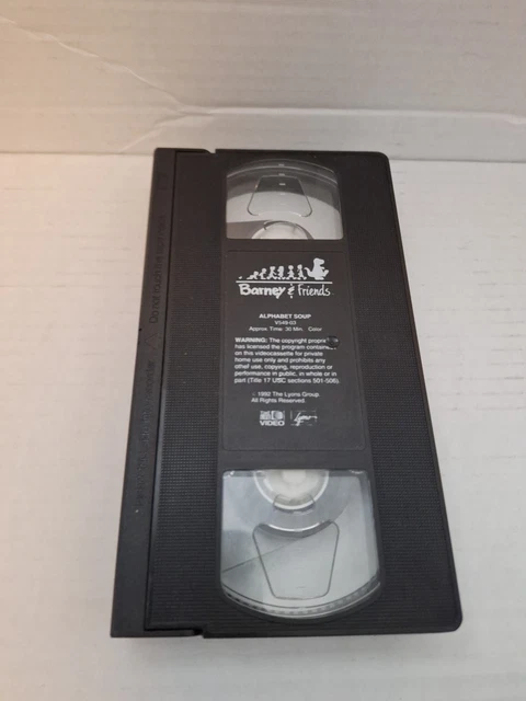 VINTAGE 1992 BARNEY & Friends VHS Tape Alphabet Soup £10.19 - PicClick UK