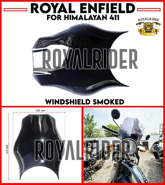 CONVIENT À ROYAL Enfield "WINDSHIELD SMOKED" pour Himalayan 411 EUR 111 ...