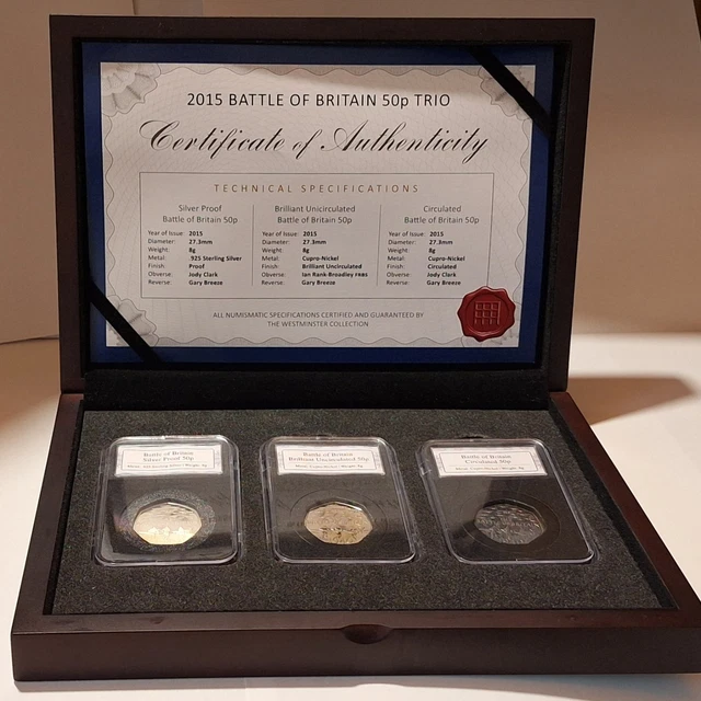 💥2015 BATTLE OF BRITAIN💥MULE X 2💥3x 50p💥💥SILVER PROOF💥BUNC💥CIRCULATED💥 ...