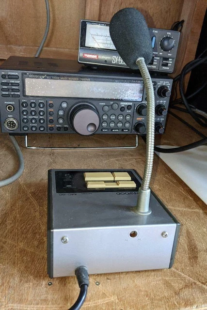 KENWOOD MC-80 MICRÓFONO Dinámico de Escritorio Ham CB Radio Funciona ...